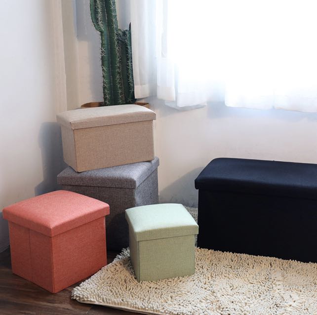 Multifunction Fabric Storage Stool, Furniture & Home Living, Home ...