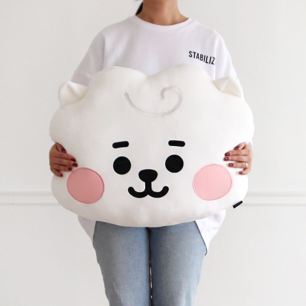 ONHAND BT21 Official RJ Big Face Cushion, Hobbies & Toys, Toys & Games ...