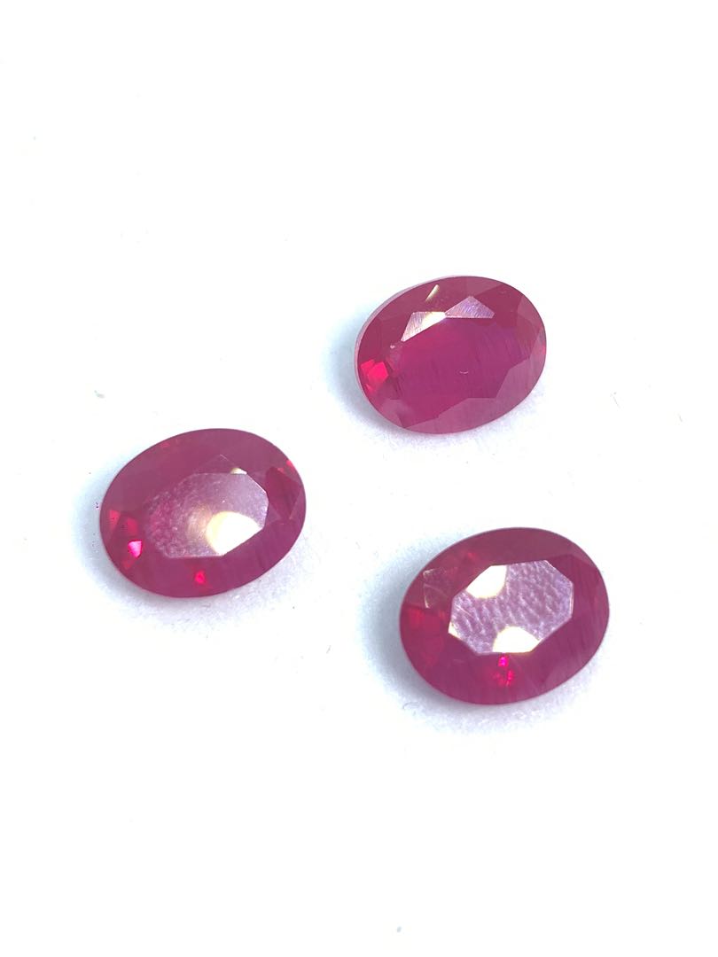 OVAL CHATHAM LAB GROWN RUBY LOOSE STONE, Women's Fashion, Jewelry ...