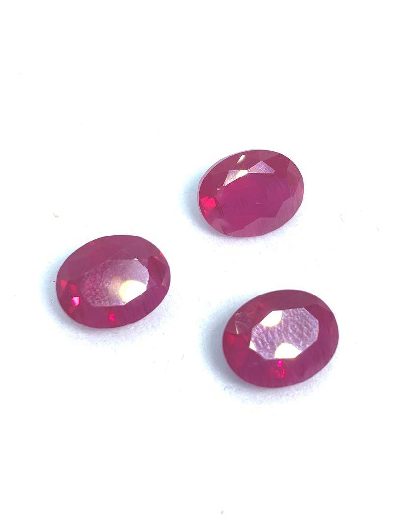 OVAL CHATHAM LAB GROWN RUBY LOOSE STONE, Women's Fashion, Jewelry ...