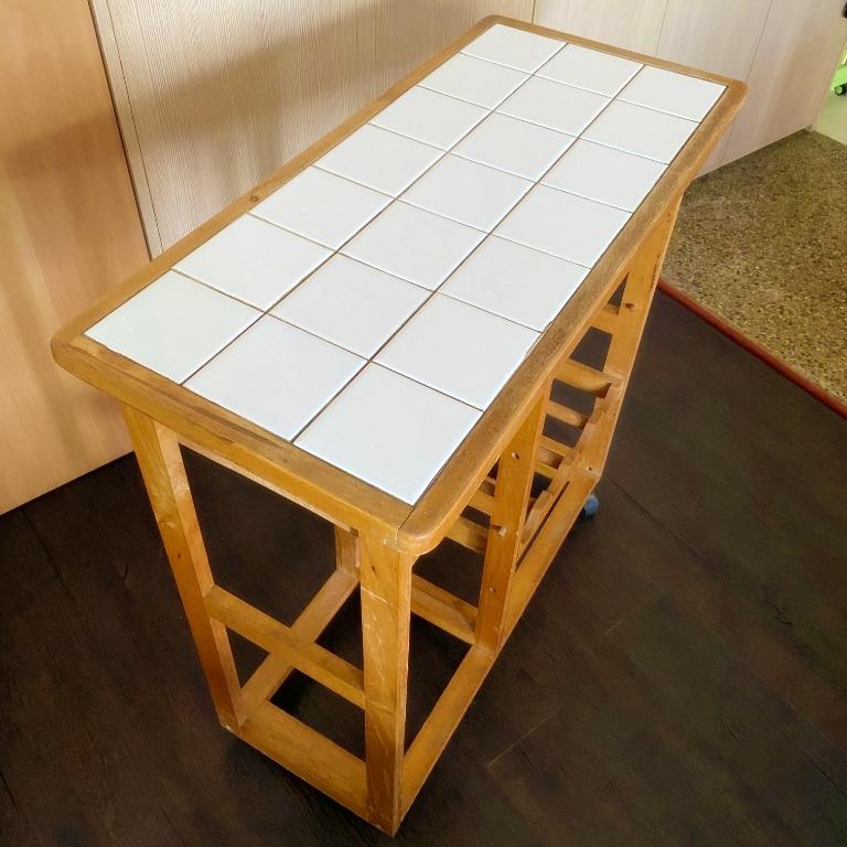 Pennsylvania House Tiles Top Kitchen Trolley Kitchen Island Cart ...