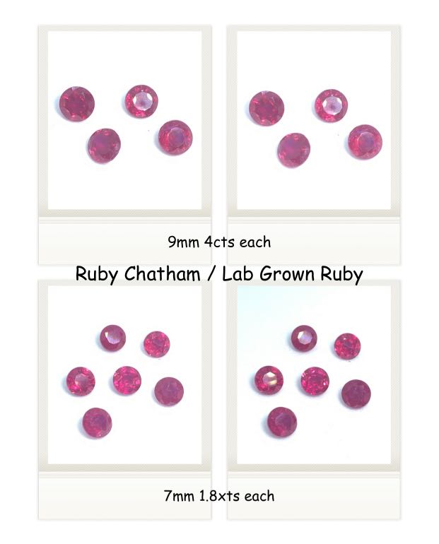 ROUND LOOSE CHATHAM LABGROWN RUBY STONE, Women's Fashion, Jewelry ...
