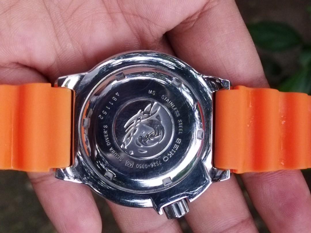 Seiko Monster Orange Dial., Men's Fashion, Watches & Accessories ...