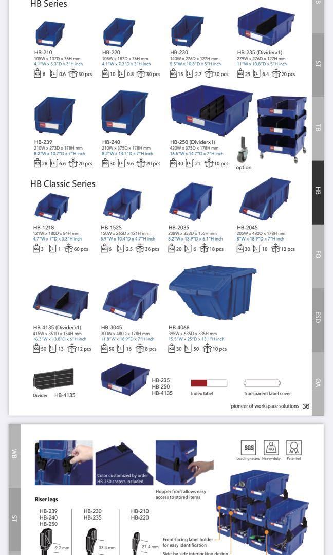 Shuter HB-1218耐衝擊分類整理盒，一箱60個，可出報價單及發票及正式收據, 傢俬＆家居, 其他, 家居改善及收納用品 - Carousell
