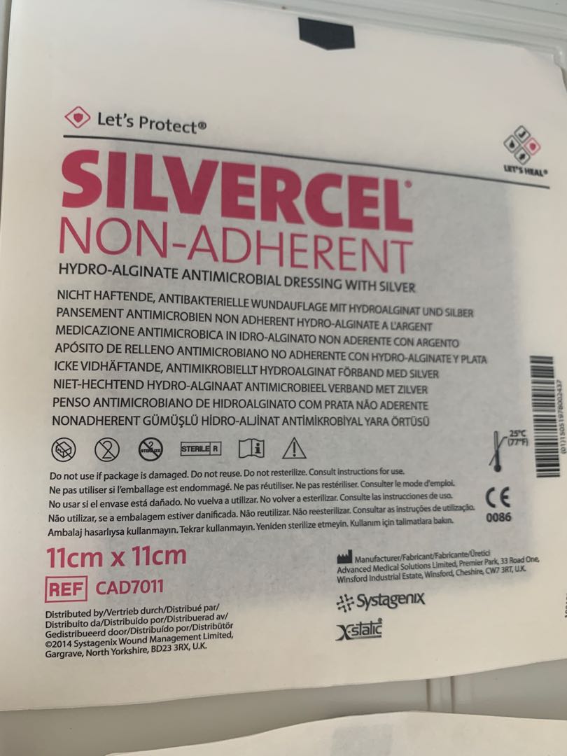 Silvercel non-adherent dressing, Health & Nutrition, Medical Supplies ...