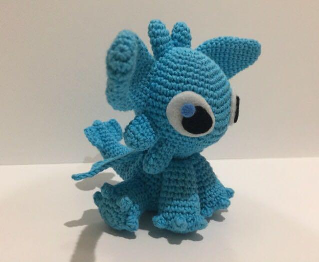 Toothless Boneka Rajut Amigurumi Crochet Doll (dalam film How to Train ...
