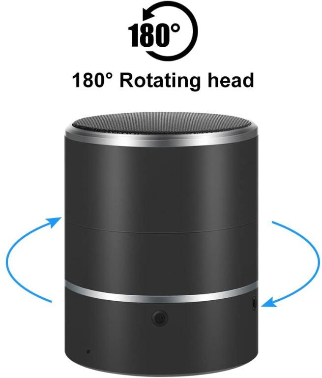 WIFI Hidden Camera Bluetooth Speaker 1080P Spy Camera with 180°Rotate ...