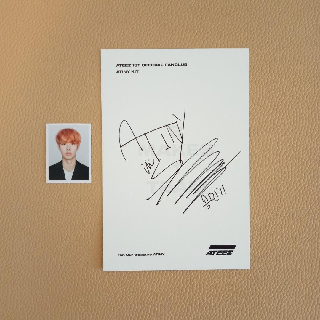 ATEEZ 1ST ATINY FAN KIT 一期會員 JYH KYS SMG CJH 丁潤浩 姜呂尚 宋旼琦 崔鍾浩 ID ...