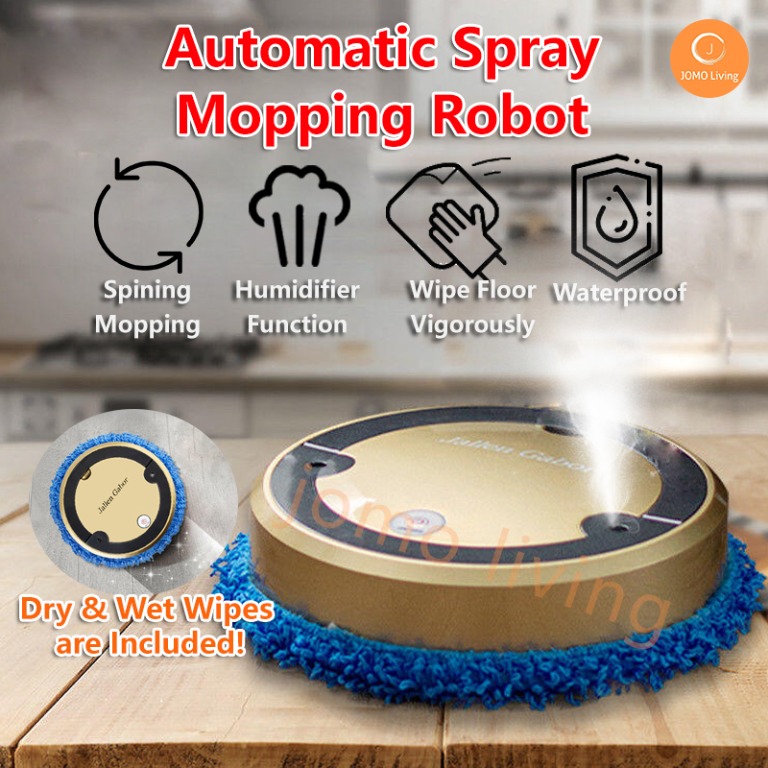 [FREE DELIVERY] Automatic Spray Mopping Robot Household Sweeper ...