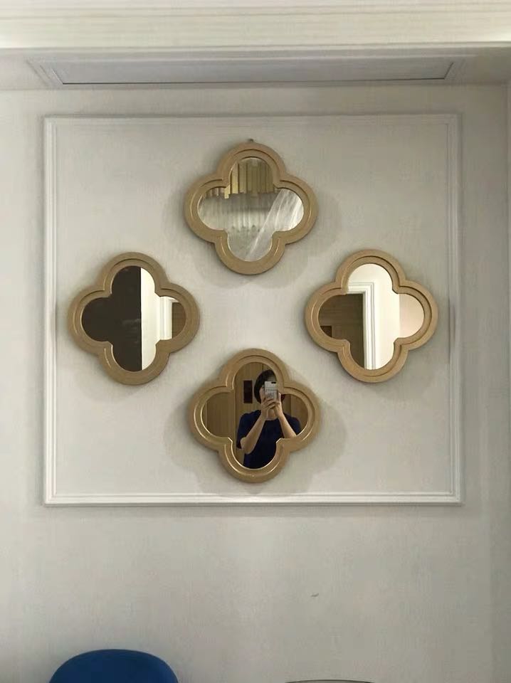 Clover-shaped Wall mirror, Furniture & Home Living, Home Decor, Wall ...