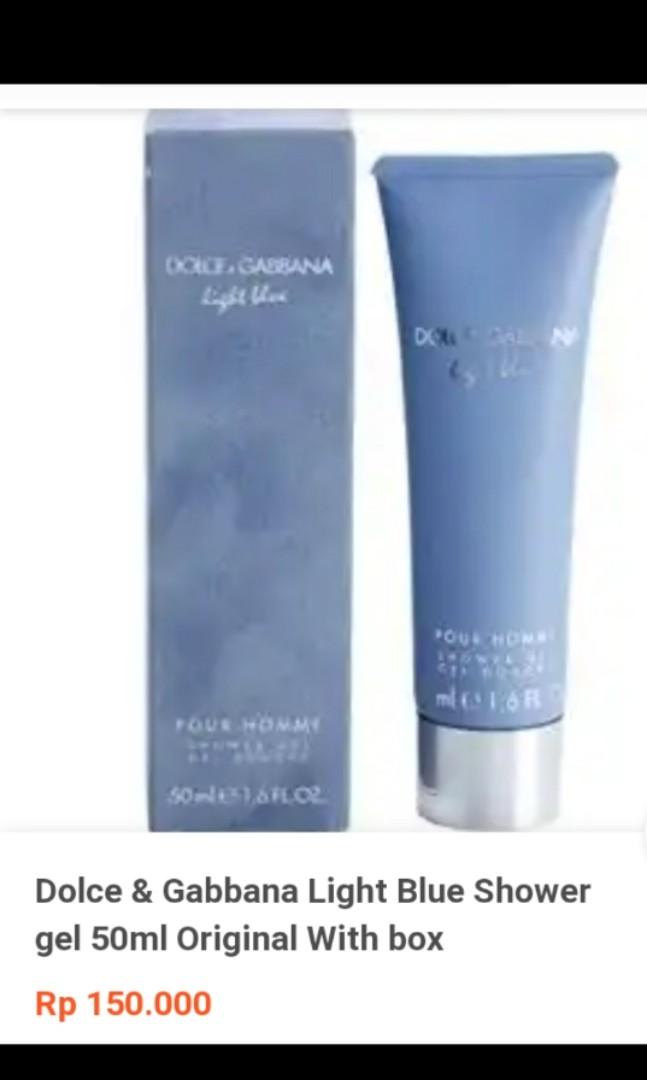 Dolce & gabbana light blue shower gel 50ml original, Kesehatan ...