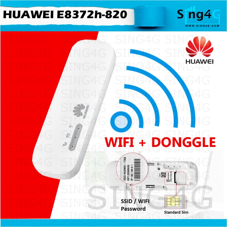 HUAWEI E8372 4G SIM USB + WIFI HOTSPOT (SINGTEL STARHUB M1 TPG CIRCLE ...