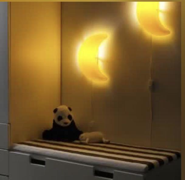 IKEA Smila Moon Kids Wall Light, Babies & Kids, Baby Nursery & Kids ...