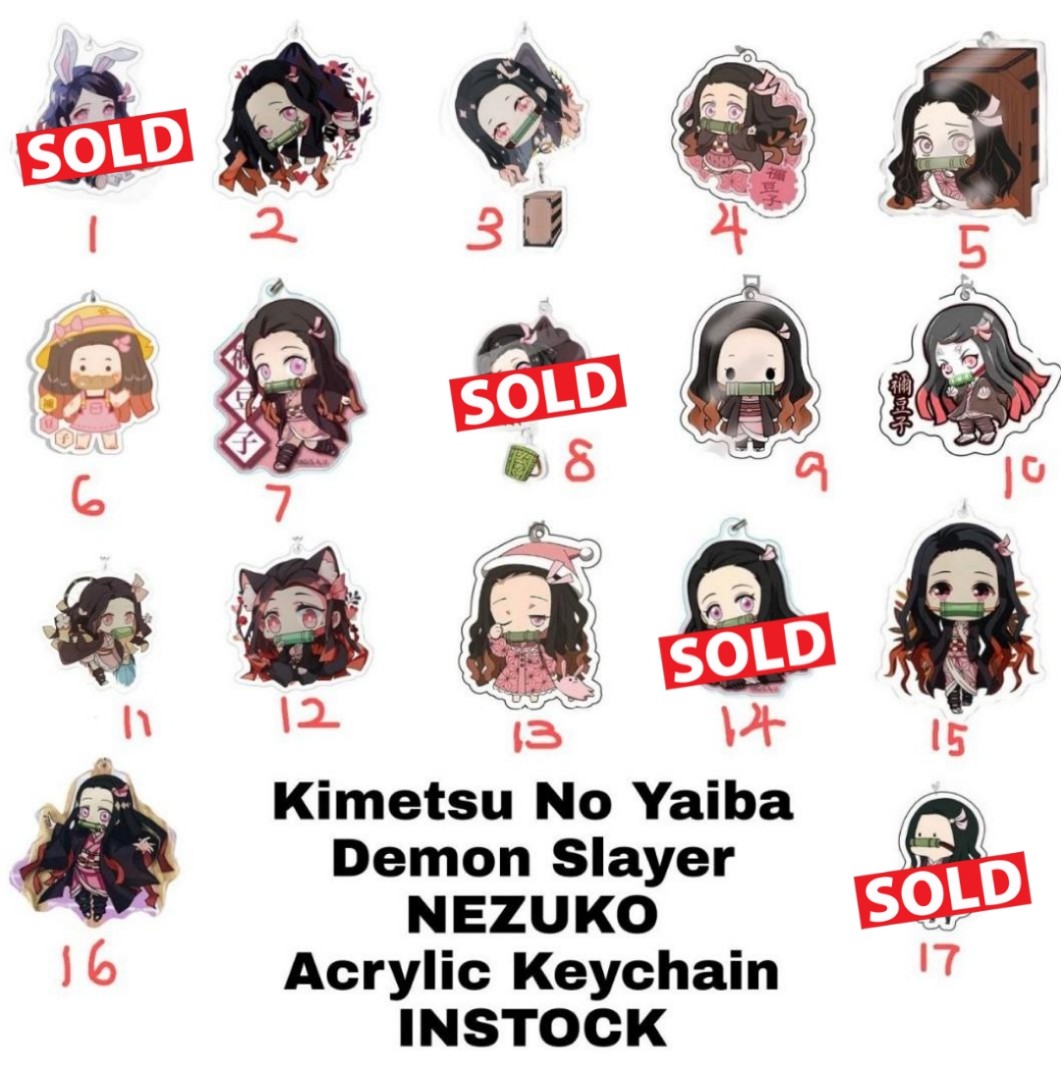 Kimetsu No Yaiba Demon Slayer Nezuko Acrylic Keychains, Hobbies & Toys ...