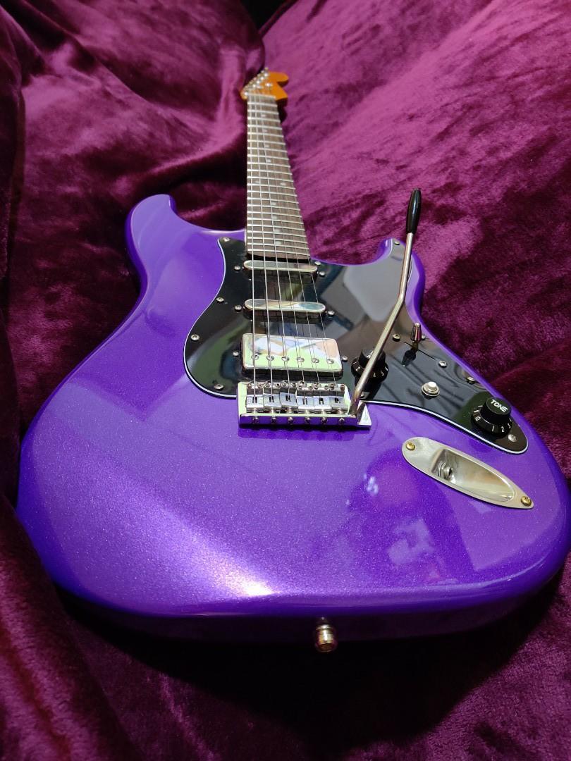 Purple HSS Strat with custom built with sound sample, Hobbies & Toys ...
