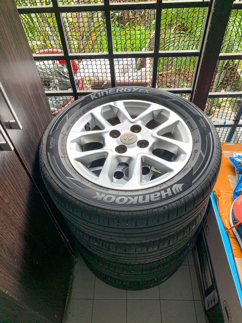 Rim Axia SE 2015 with tires, Auto Accessories on Carousell