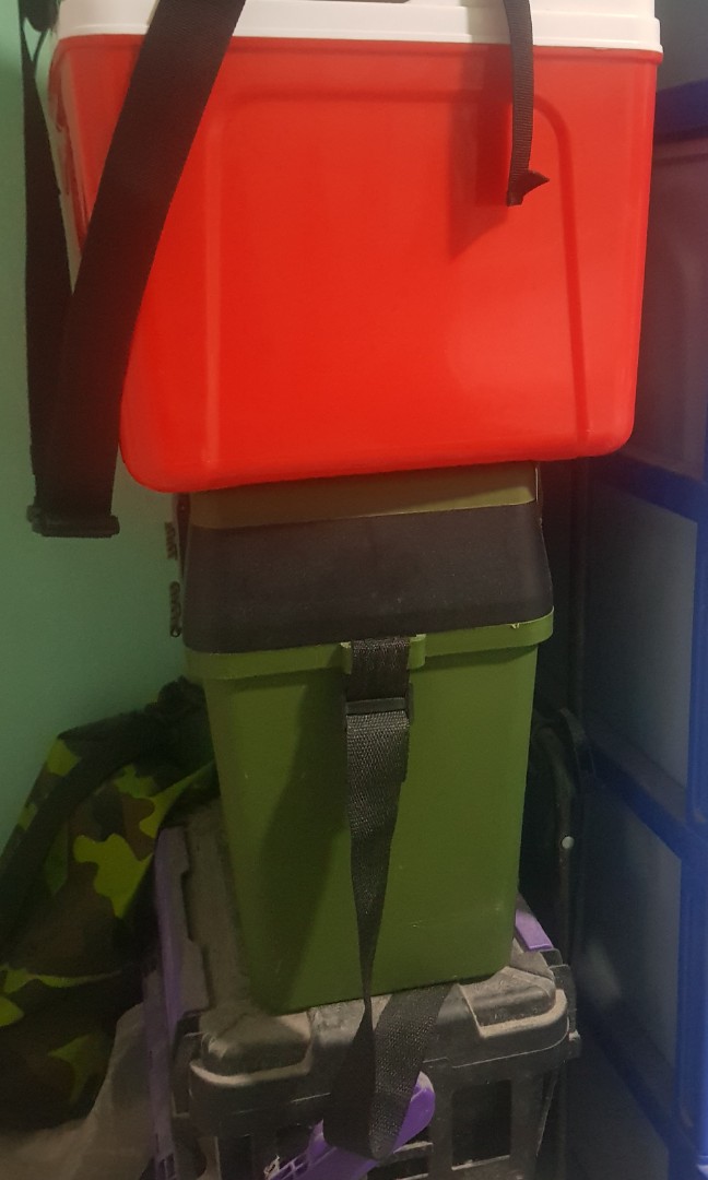 Rod stand tronixpro bag tackle box and cooler box, Sports, Sports ...