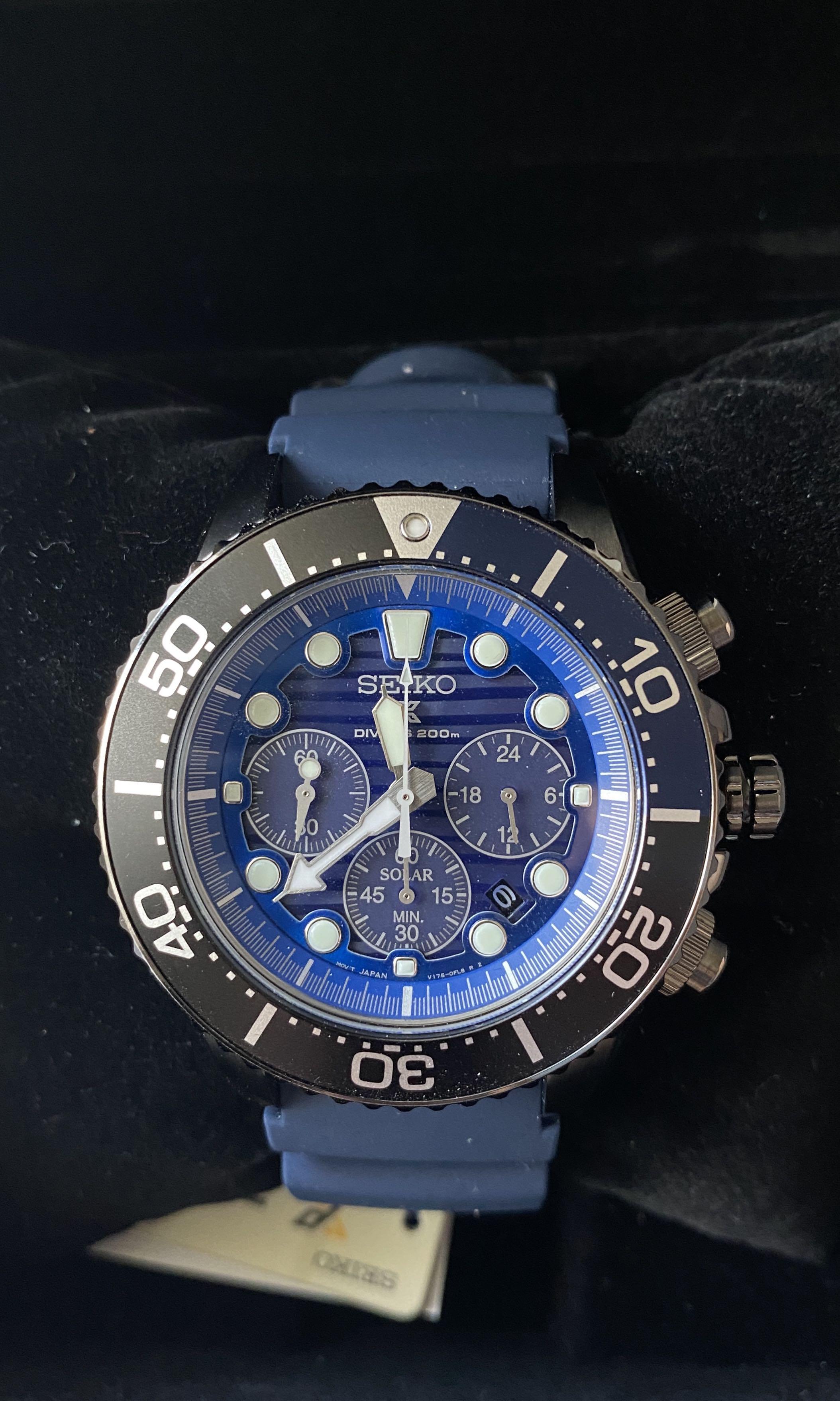 Seiko Prospex Save The Ocean Diver's SSC701P1 Quartz Chronograph ...