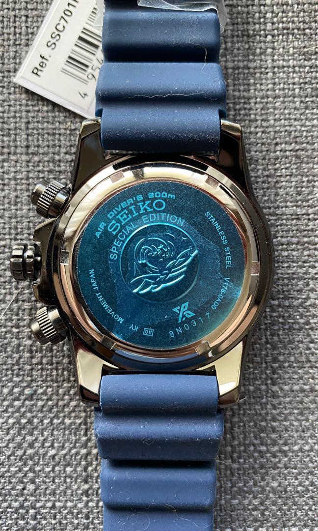 Seiko Prospex Save The Ocean Diver's SSC701P1 Quartz Chronograph ...