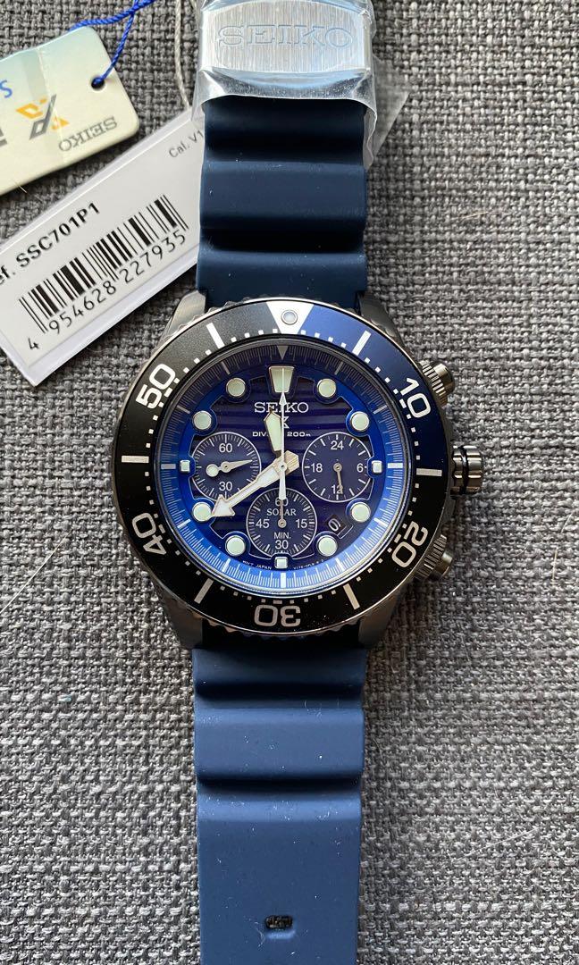 Seiko Prospex Save The Ocean Diver's SSC701P1 Quartz Chronograph ...