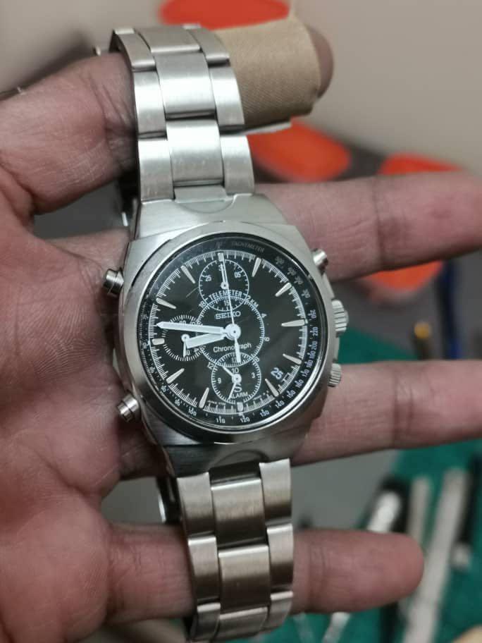 Seiko Sus Chronograph black , Men's Fashion, Watches & Accessories ...