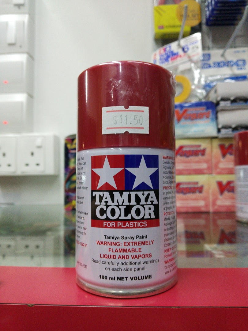Tamiya TS-95 Pure Metallic Red Spray Paint, Hobbies & Toys, Stationery ...
