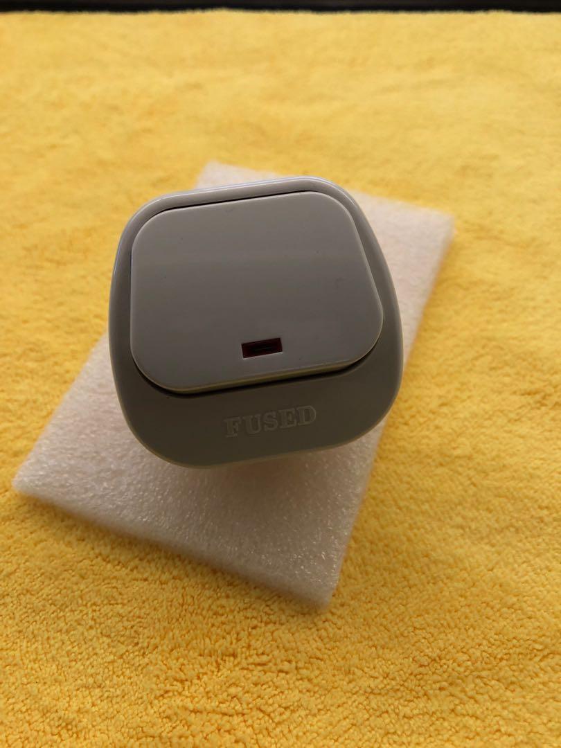 UK 3-Square Pin PlUG with LED indicator "BiG Power Switch" (13A /BS1363 ...