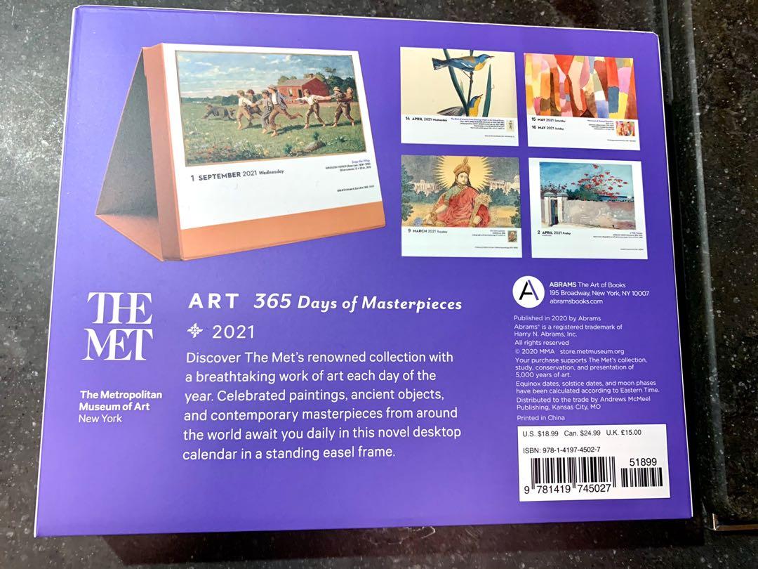 大都會博物館日曆 2021 T HE MET calendar, 興趣及遊戲, 手作＆自家設計, 文具 - Carousell