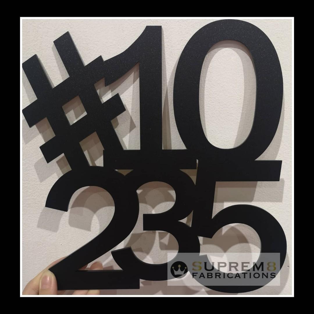 Acrylic Unit Number Signage, Hobbies & Toys, Stationery & Craft, Art ...