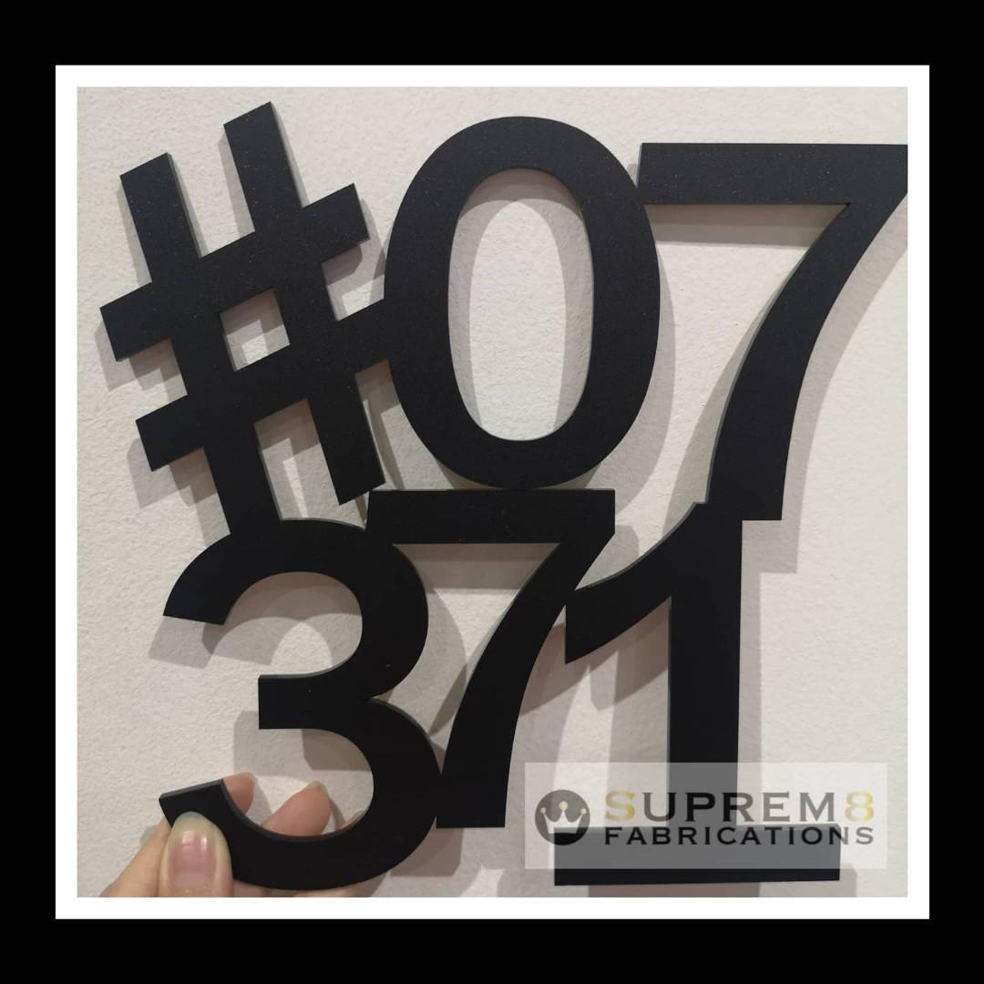 Acrylic Unit Number Signage, Hobbies & Toys, Stationery & Craft, Art ...