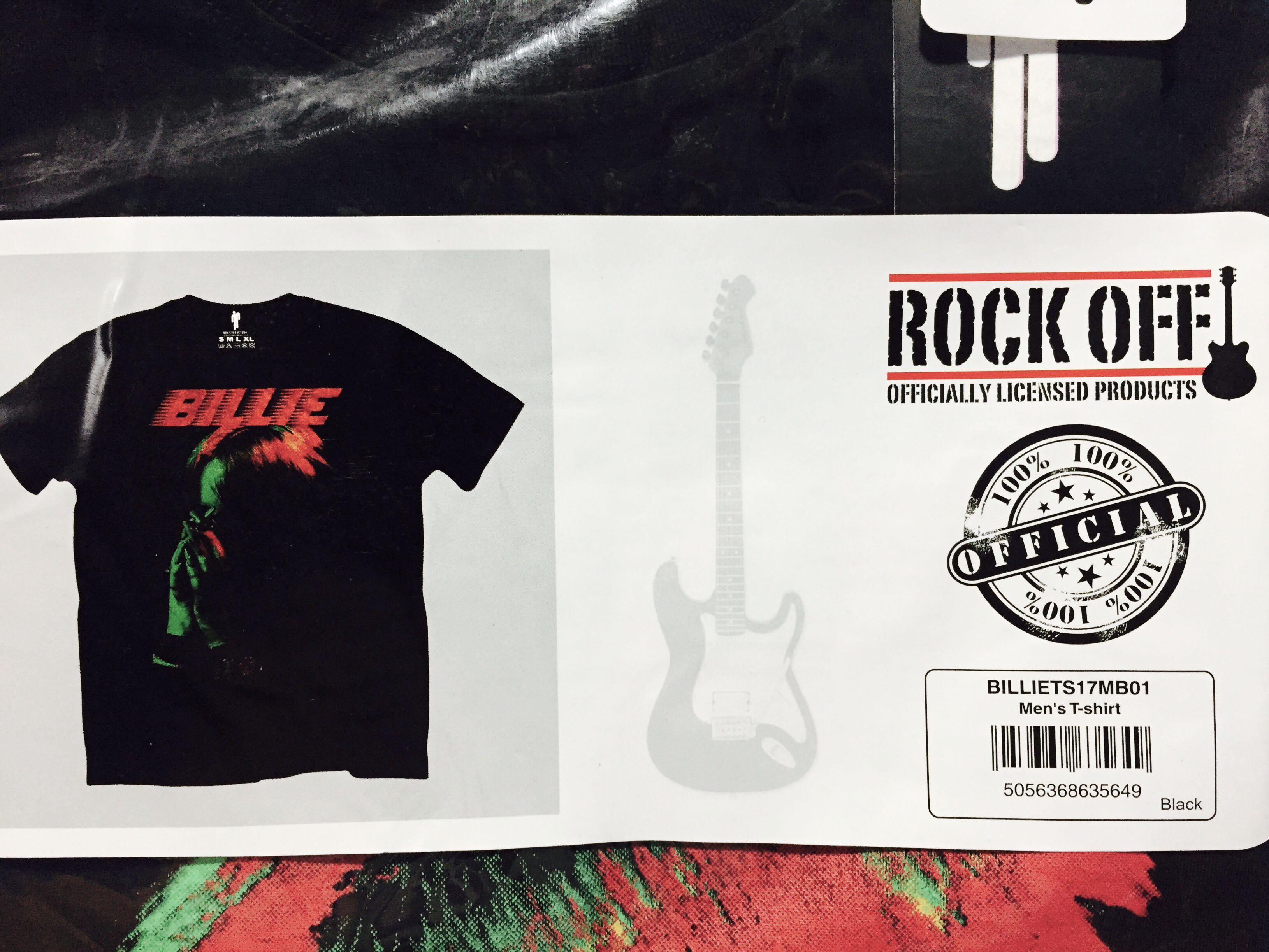 Billie Eilish Rock Off Band Shirt, Men's Fashion, Tops & Sets, Tshirts ...