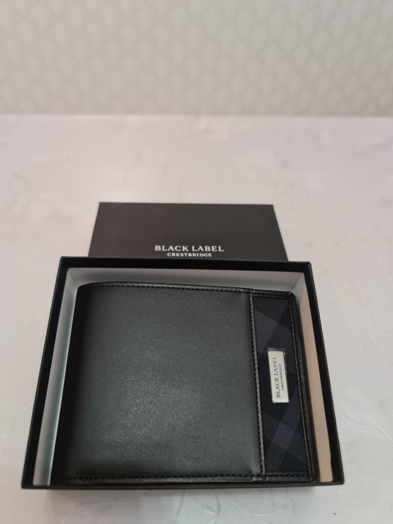 BLACK LABEL CRESTBRIDGE JAPAN Genuine Leather Wallet Black, Men's ...