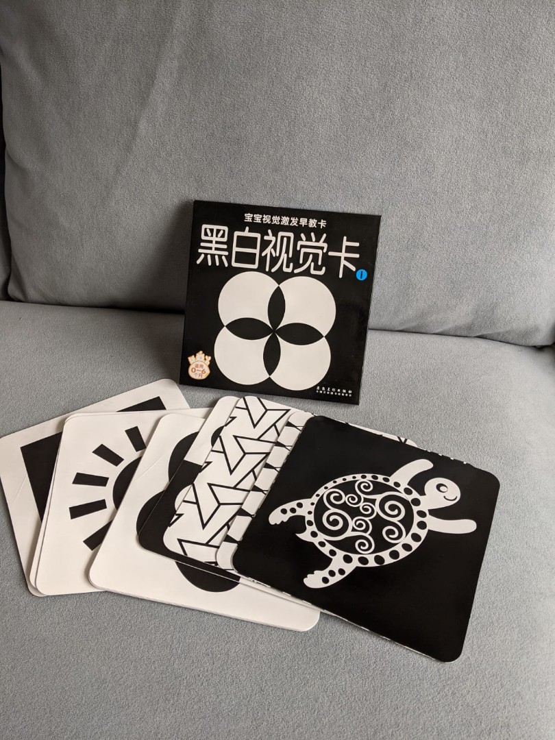 Black white high contrast cards, Babies & Kids, Babies & Kids Fashion ...