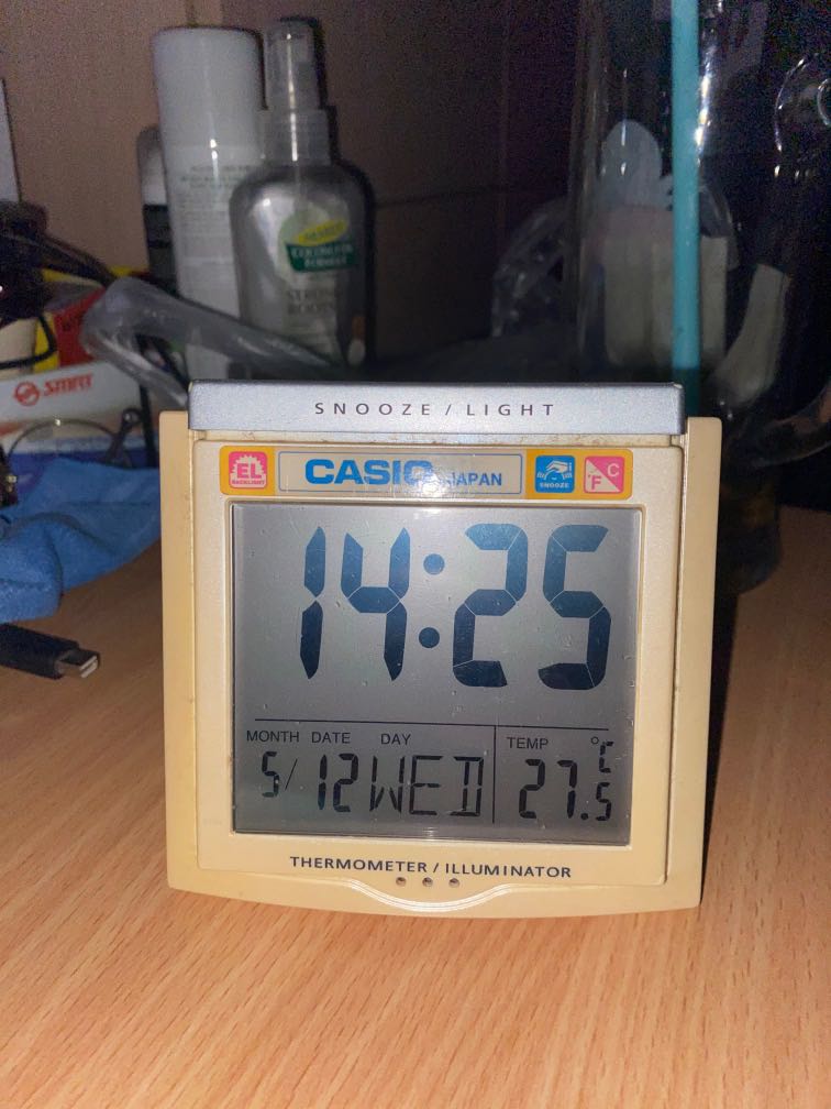 Casio Alarm Clock, Furniture & Home Living, Home Decor, Clocks on Carousell
