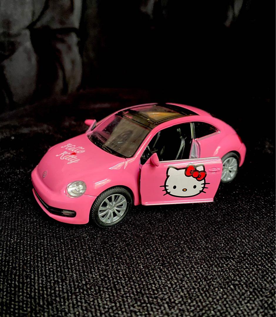 Hello Kitty Volkswagen Pink Diecast Collectible Car 1/38, Hobbies ...