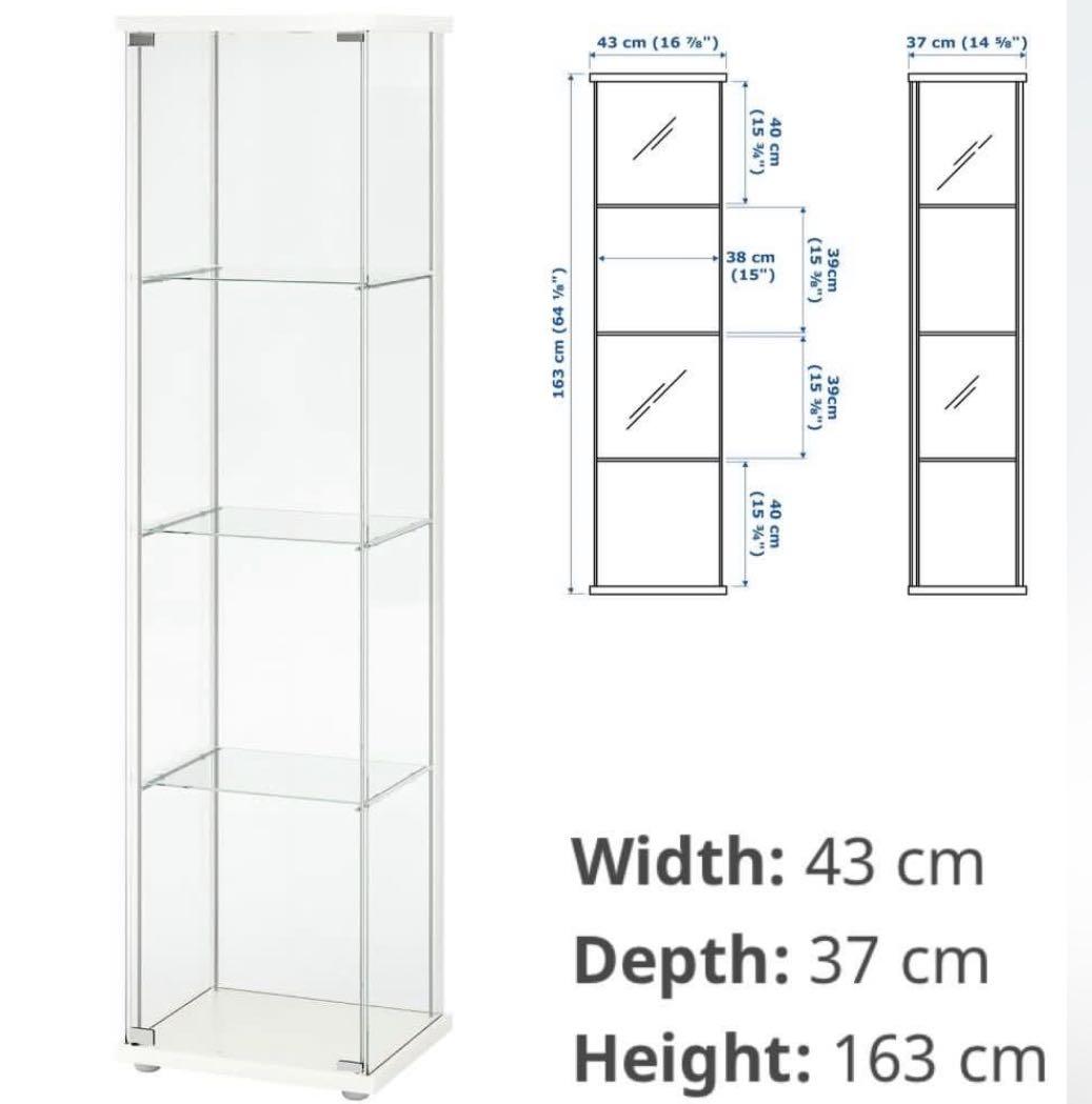 IKEA glass display, Furniture & Home Living, Furniture, Shelves ...