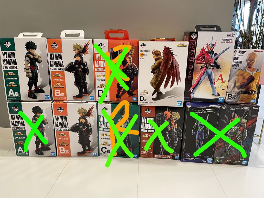 Kuji MHA my hero academia evangelion kamen rider one punch man hawks ...