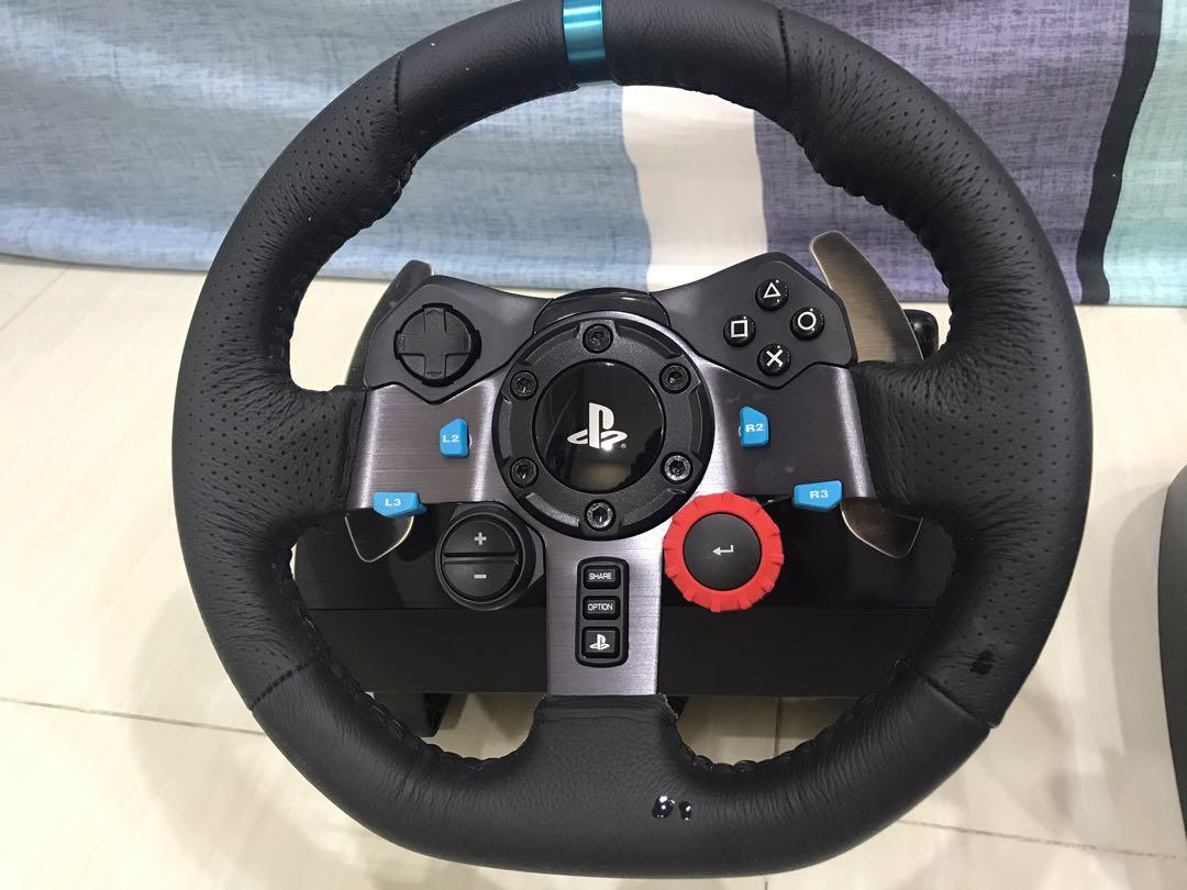 Logitech G29 Racing Wheel + Pedals + Shifter + Rack, Video Gaming ...