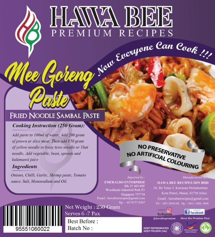 Instant Pastes: Mee Goreng Premium Paste, Food & Drinks, Packaged ...