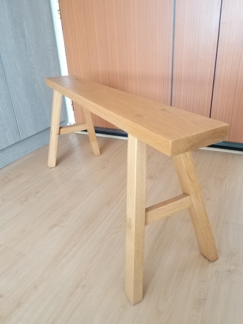 Muji natural oak bench, Furniture & Home Living, Furniture, Tables ...