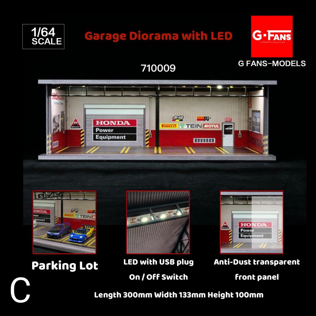 Pre-order 預訂 G FANS-MODELS 1/64 帶燈車庫場景模型, 興趣及遊戲, 玩具 & 遊戲類 - Carousell