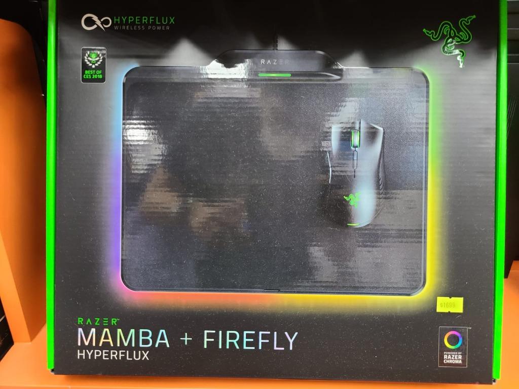 【全新行貨】Razer Mamba + Firefly Hyperflux Wireless Power 雷蛇 電競 滑鼠墊 + 滑鼠, 電腦 ...