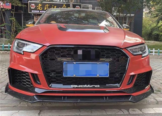 RS3 FRONT BUMPER CONVERT FROM A3 AUDI 17-20 2017 2018 2019 2020 BODYKIT ...