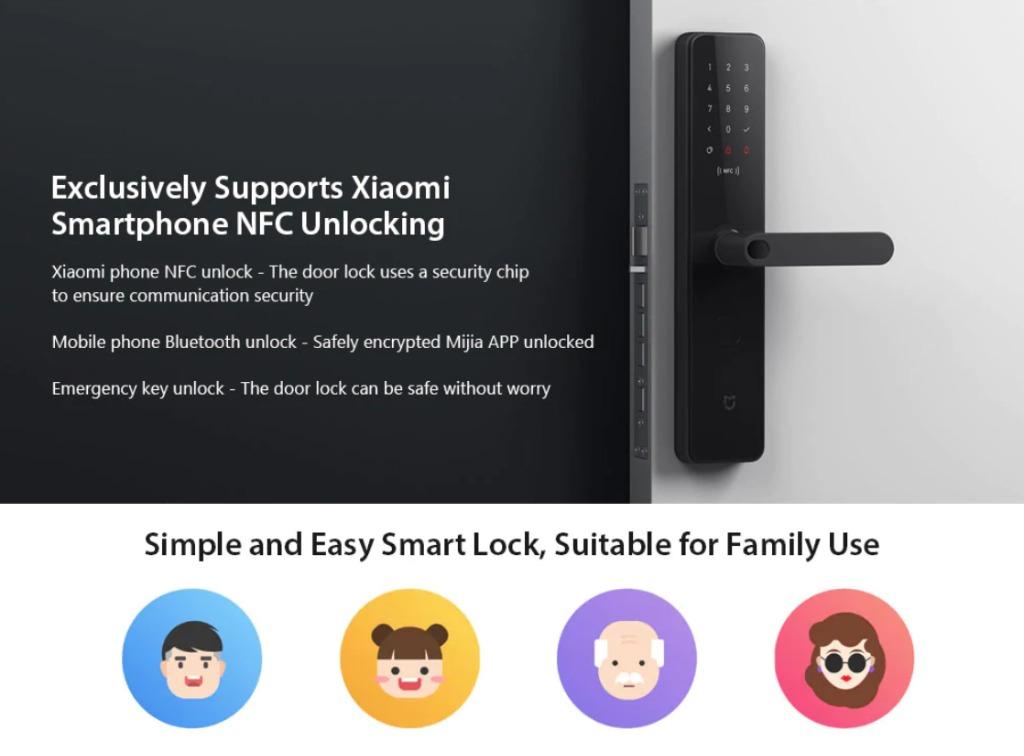 Xiaomi Mijia Smart Door Lock, Furniture & Home Living, Security & Locks ...