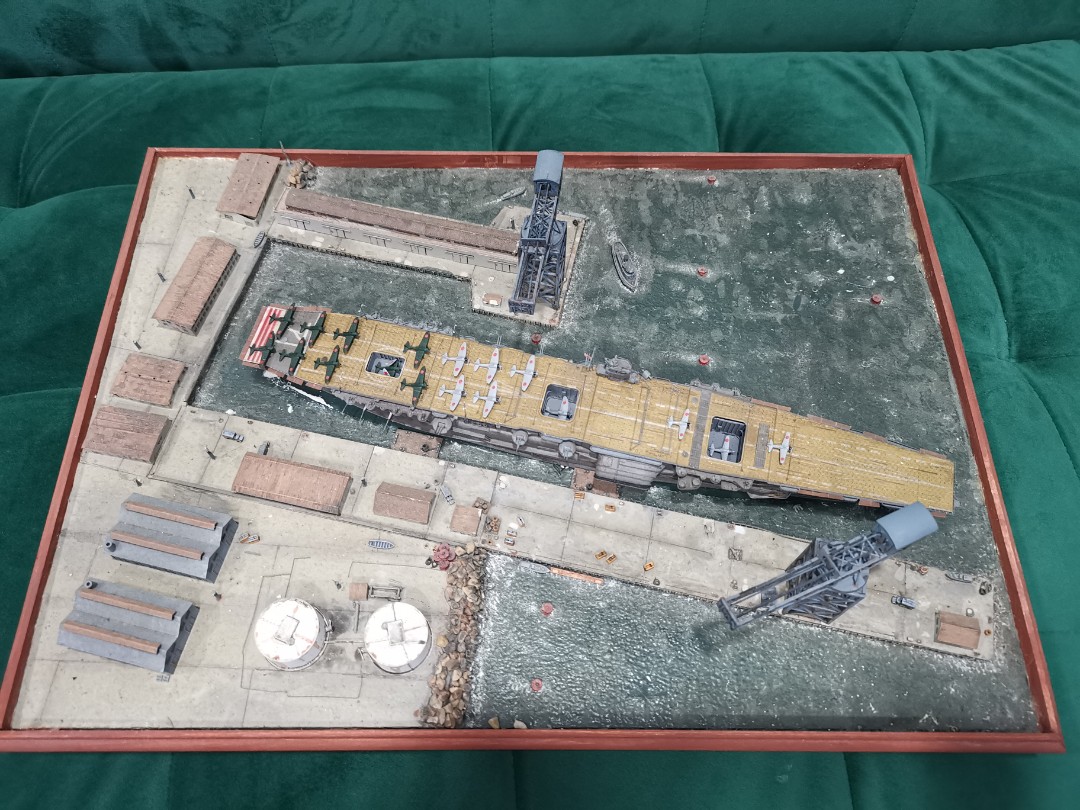 1/700 WW2 IJN Akagi leaving Japanese Harbor diorama, Hobbies & Toys ...