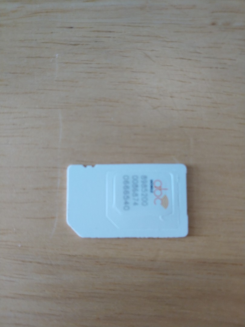 ABC sim card 儲值卡 太空卡, 手提電話, 電話＆平板電腦配件, Sim 卡 - Carousell