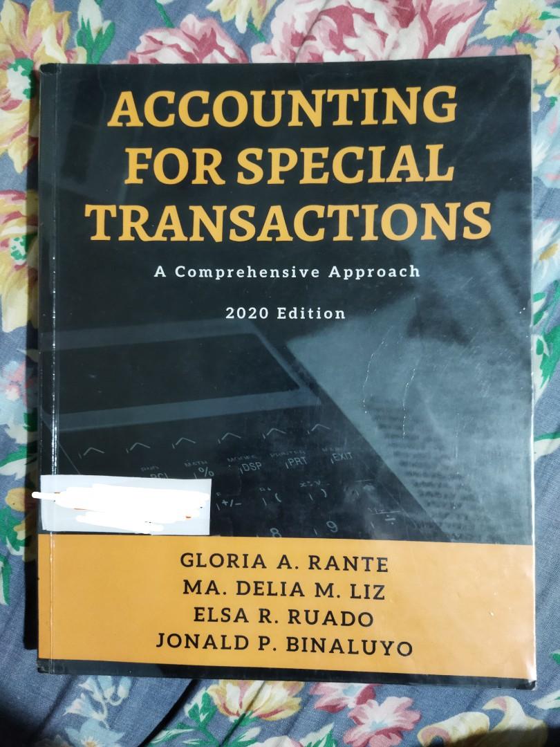 Accounting for Special Transactions 2020 Rante, Hobbies & Toys, Books ...