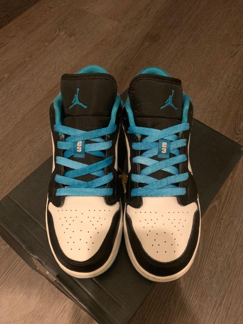 Air Jordans 1 Low SE(GS) Laser Blue, Men's Fashion, Footwear, Sneakers ...