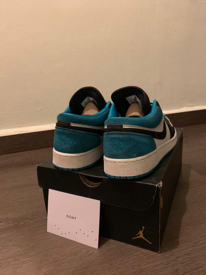 Air Jordans 1 Low SE(GS) Laser Blue, Men's Fashion, Footwear, Sneakers ...