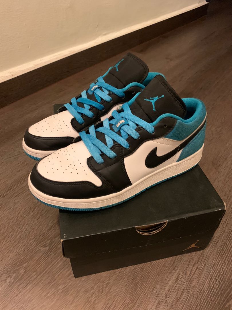 Air Jordans 1 Low SE(GS) Laser Blue, Men's Fashion, Footwear, Sneakers ...